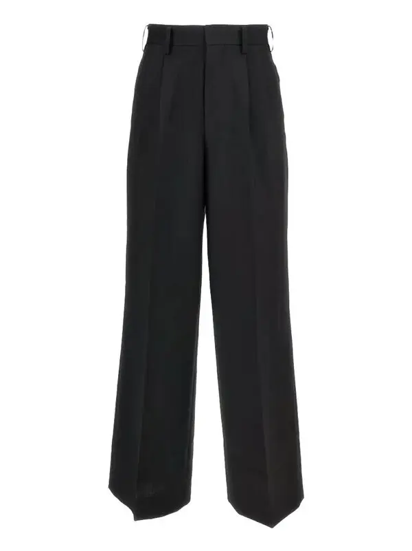 Junya Watanabe Pleated Wide Leg Trousers - Black