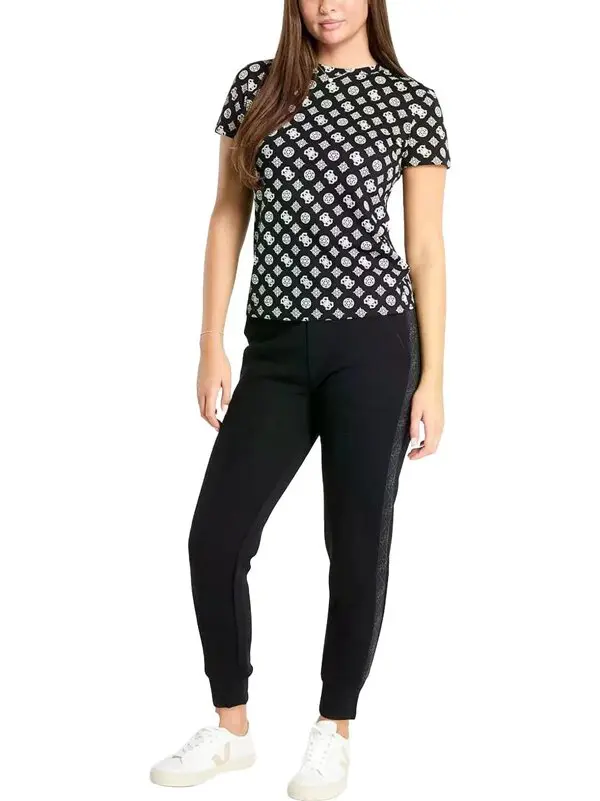Guess Logo-tape Track Pants - Black
