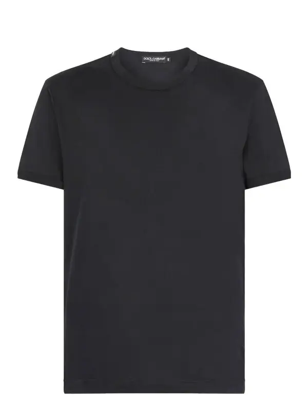 Dolce & Gabbana Cotton T-shirt With Logo - Blue