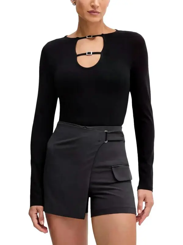 Sisley Highj-waisted Mini Shorts - Grey