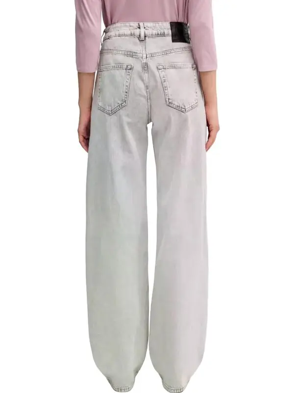 Sisley Acid Wash Straight Leg Jeans - Grey