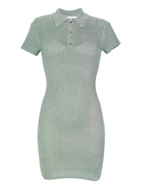 Patrizia Pepe Knitted Polo Dress - Green