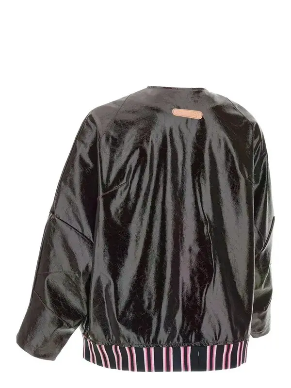 PDF Leggenda Due Embroidered Logo Jacket - Brown