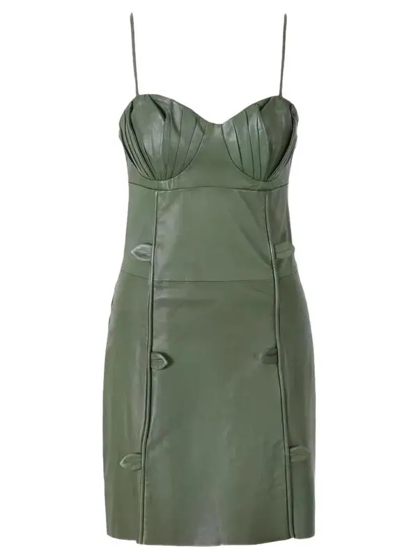 Farm Rio Sweetheart Neckline 3d Flower Detail Mini Dress - Green