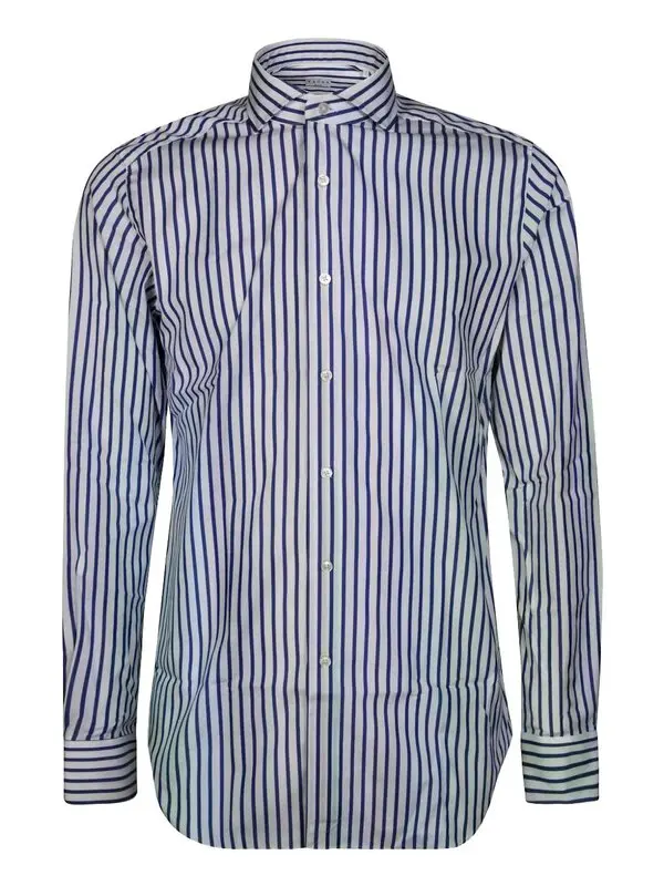 XACUS Poplin Striped Shirt - Blue