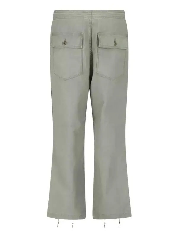 Needles Drawstring Embroidered Trousers - Grey