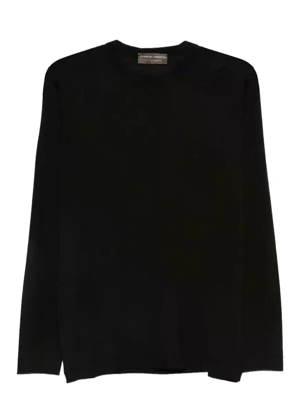 FILIPPO DE LAURENTIIS Long-sleeve Crew Neck Sweater - Black