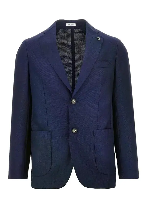 BRERAS MILANO Patch Pocket Blazer - Blue