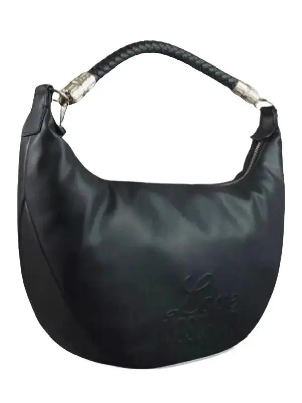 Moschino Logo Detail Braided Handle Tote Bag - Black