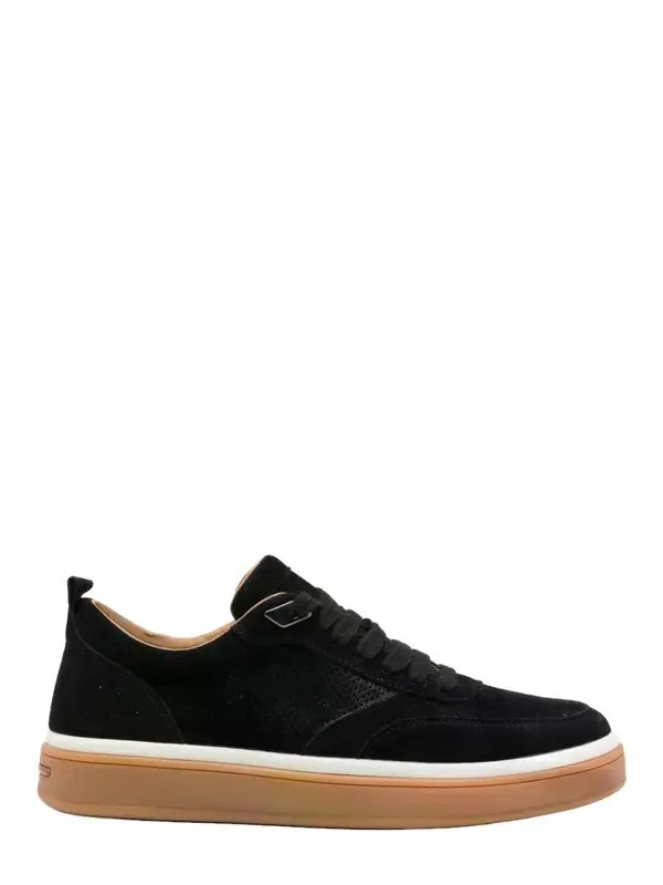 SERGIO MORETTI FIRENZE Perforated Lace-up Sneakers - Black