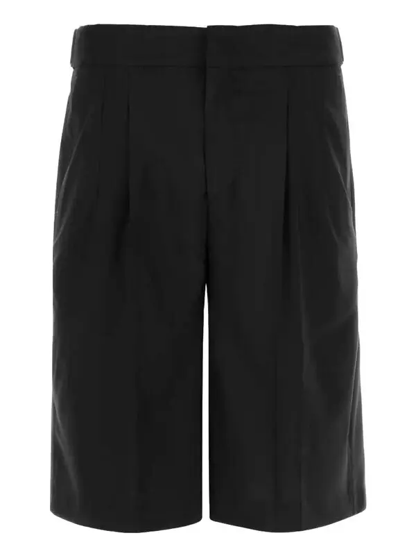 PT TORINO Pleated Detail Shorts - Black