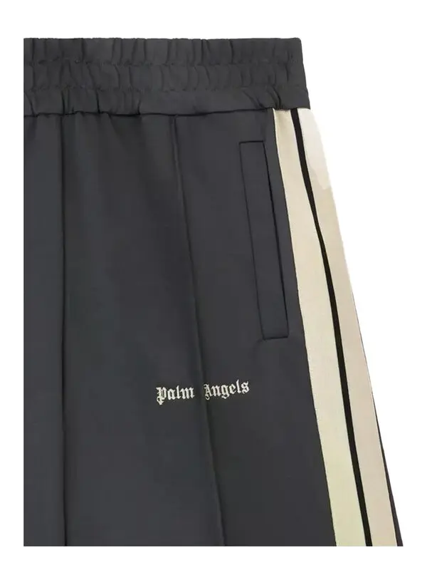 Palm Angels Logo Stripe Track Shorts - Grey