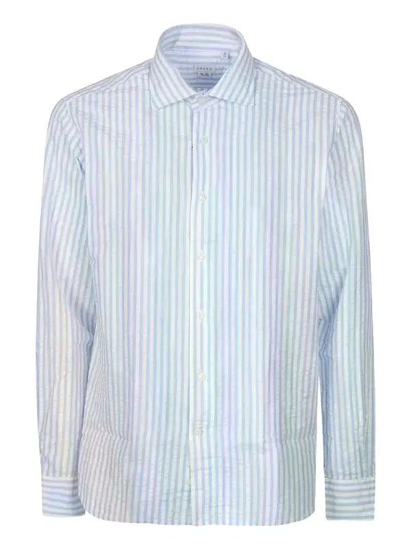 ORIAN Striped Shirt - White