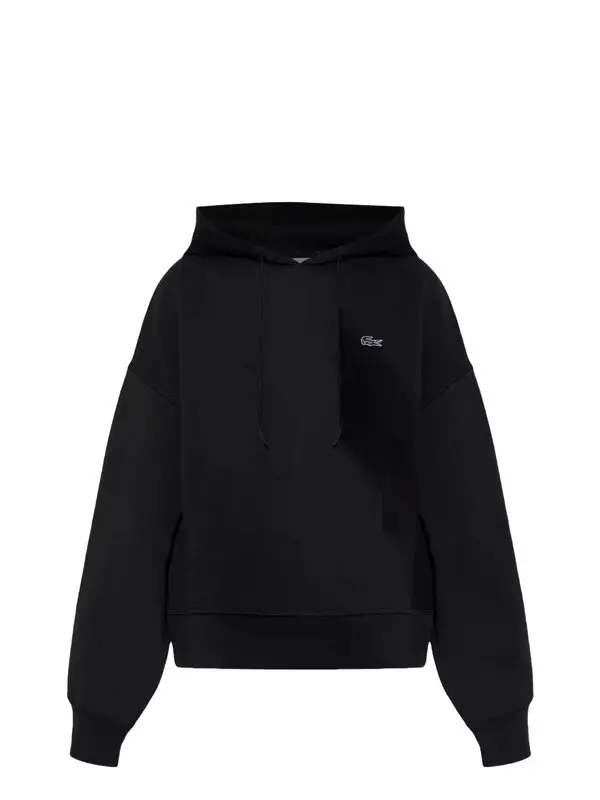 Lacoste Logo-appliqué Hoodie - Black