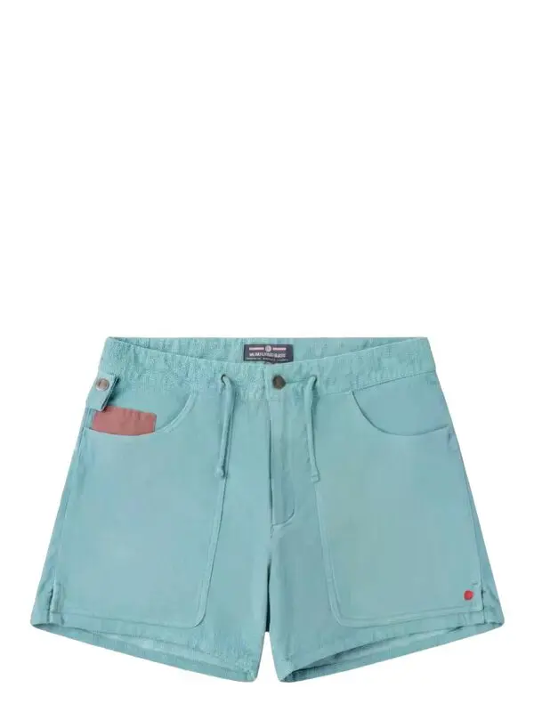 AMUNDSEN Appliqué Corduroy Shorts - Blue