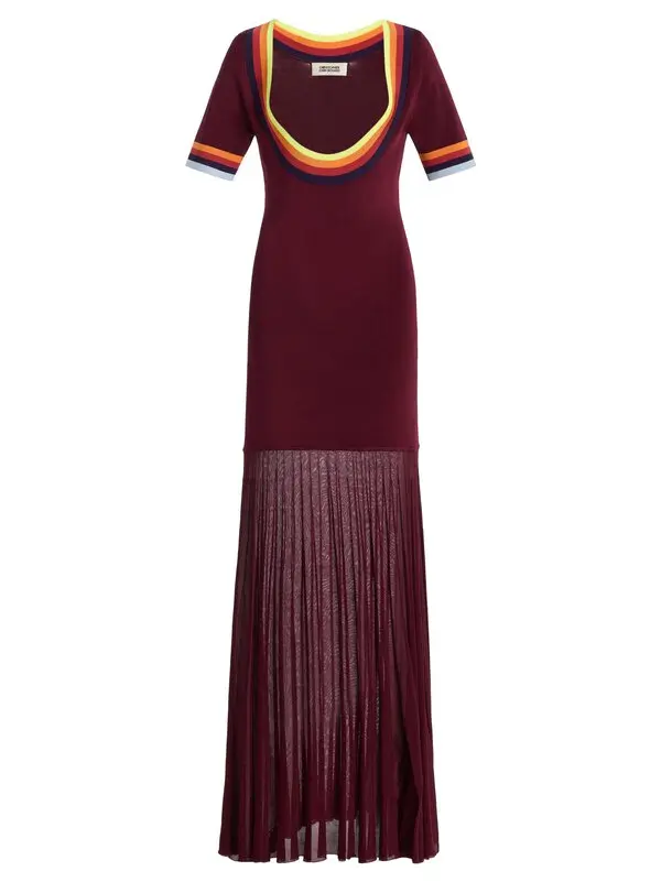 Christopher John Rogers Knit Maxi Dress - Red