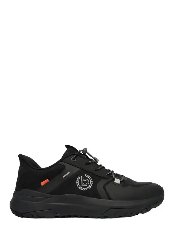 BUGATTI Breathable Mesh Lace-up Sneakers - Black