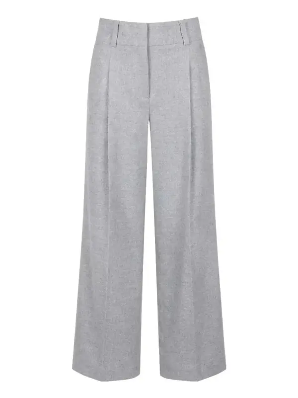 Peserico Pleated Wide Leg Trousers - Grey