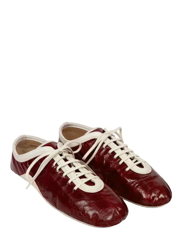 Dries Van Noten Leather Ballerina Sneakers - Red