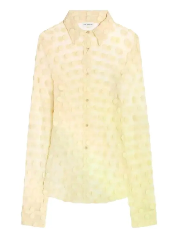 Dries Van Noten Polka-dot Sheer Shirt - Neutrals