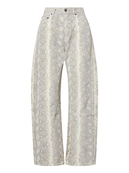 Citizens Of Humanity Miro Print Relaxed Fit Barrel Leg Jeans - Python