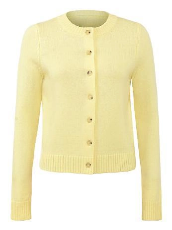House Of Cb Signature Round-neck Wool-blend Cardigan - Lemonicing