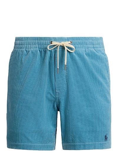 Polo Ralph Lauren Corduroy Logo Embroidered Drawstring Shorts - Blue Note