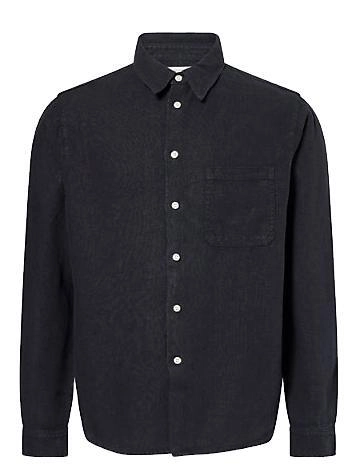 Citizens Of Humanity Cairo Patch-pocket Linen Shirt - Navy