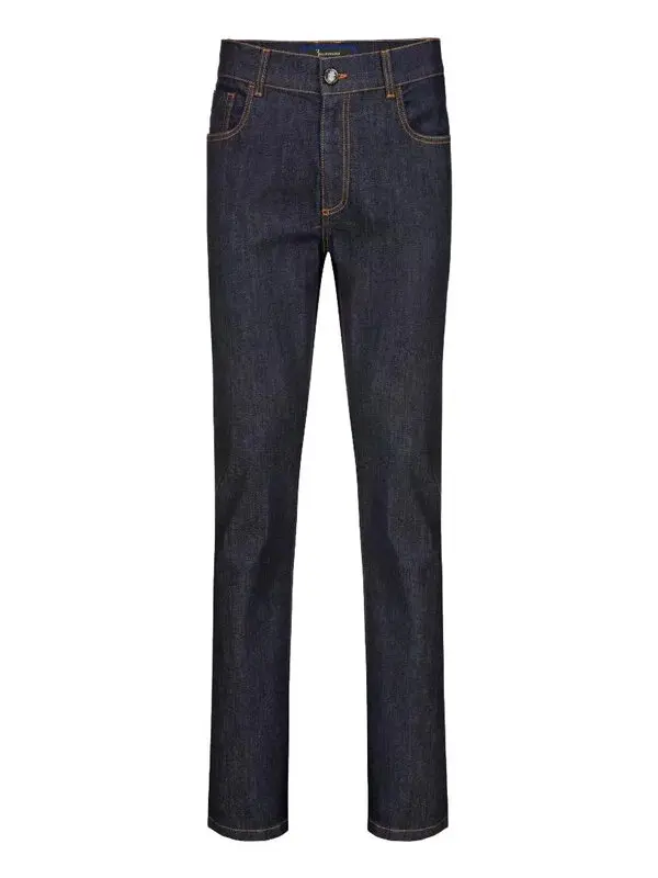 BILLIONAIRE Logo Embroidered Jeans - Blue