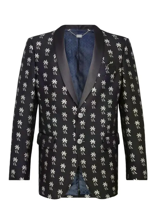 BILLIONAIRE Palms Single-breasted Blazer - Blue