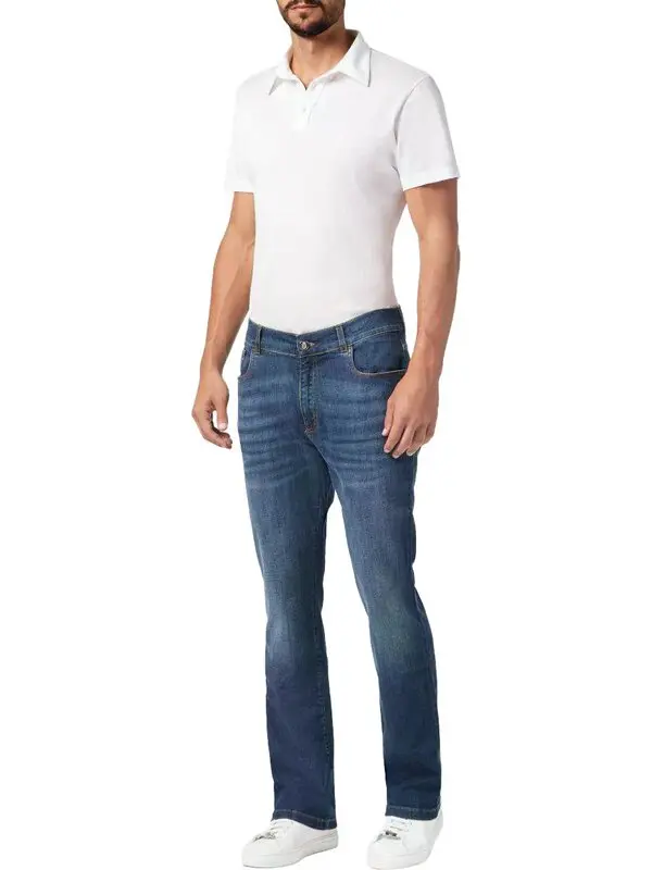 BILLIONAIRE Logo Patch Denim Jeans - Blue