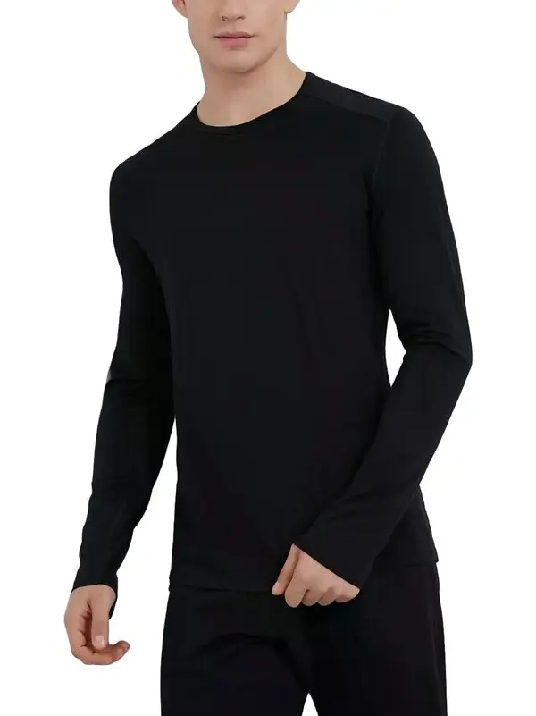 Icebreaker 200 Oasis Base Layer Long Sleeve Crew Neck - Black