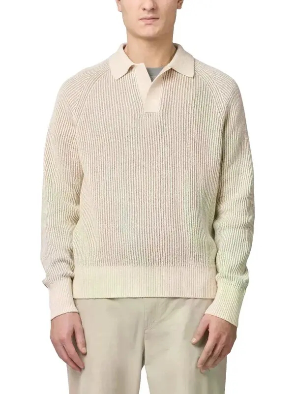 TOD'S Ribbed Knit V-neck Sweater - White
