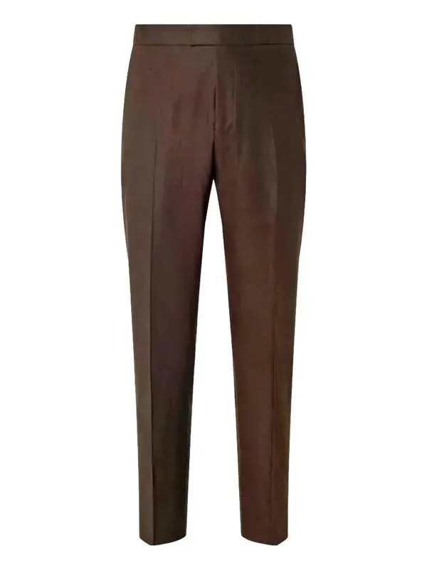 Zegna Button Elasticated Trousers - Brown