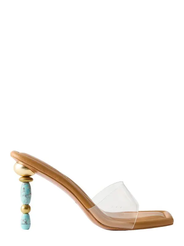 Cult Gaia Mahina Tpu Mules - Brown