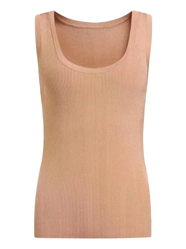 12 STOREEZ Ribbed Knit Tank Top - Neutrals