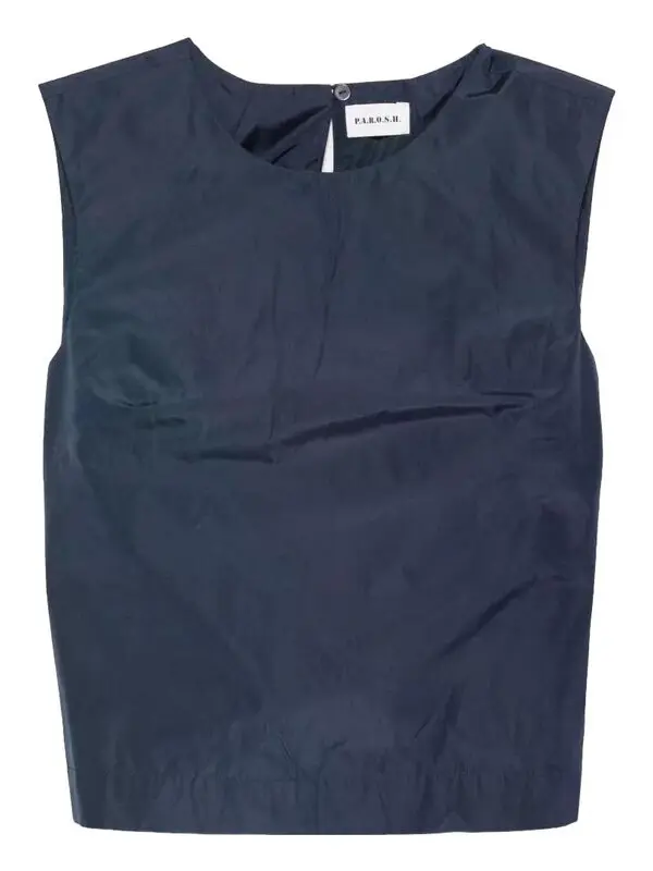 P.a.r.o.s.h Round-neck Sleeveless Top - Blue