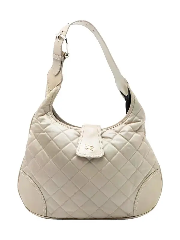 Burberry Quilted Nylon Hobo Bag - Brown