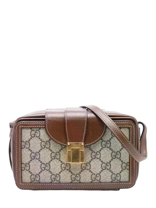 Gucci Mini Gg Supreme Clasp Crossbody Bag - Neutrals