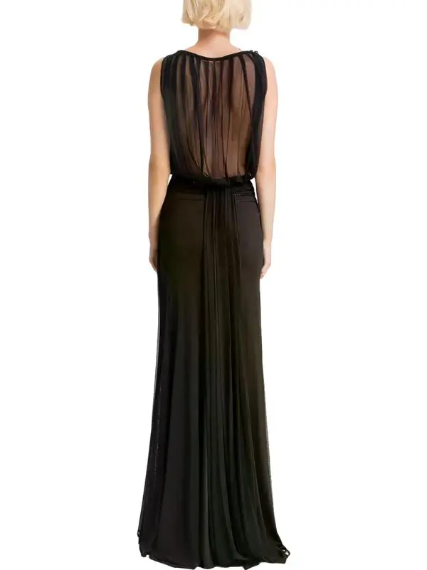 GEMY MAALOUF Draped Maxi Dress - Black