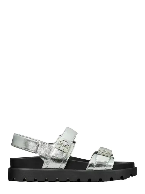 Tory Burch Mellow Logo-detail Sandals - Silver