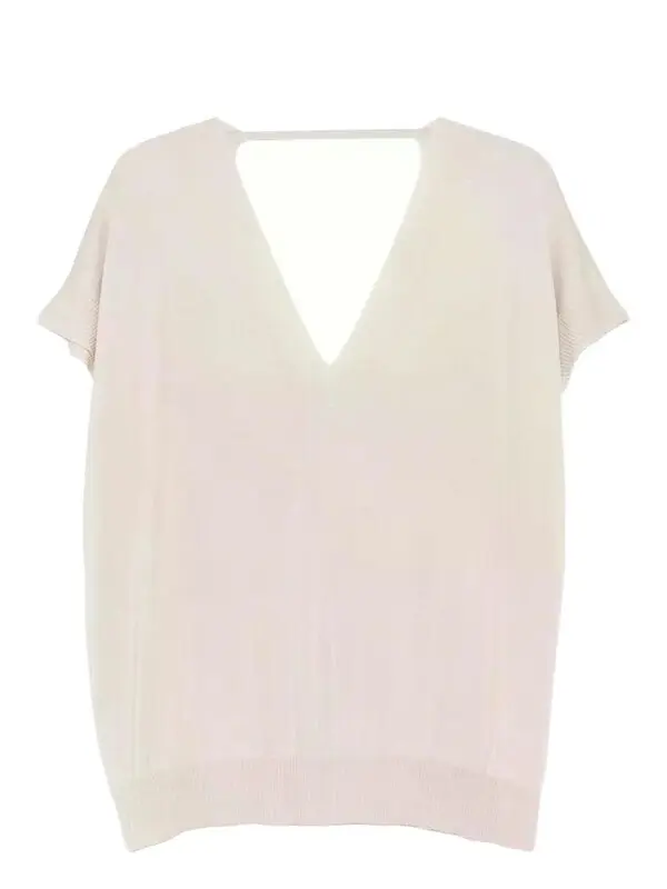 Aspesi V-neck T-shirt With Short Sleeves - Neutrals
