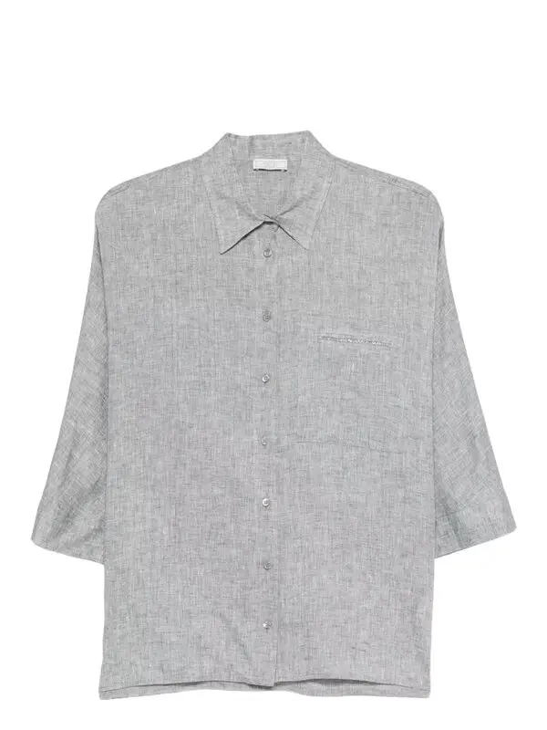 Peserico Classic Collar Shirt - Grey
