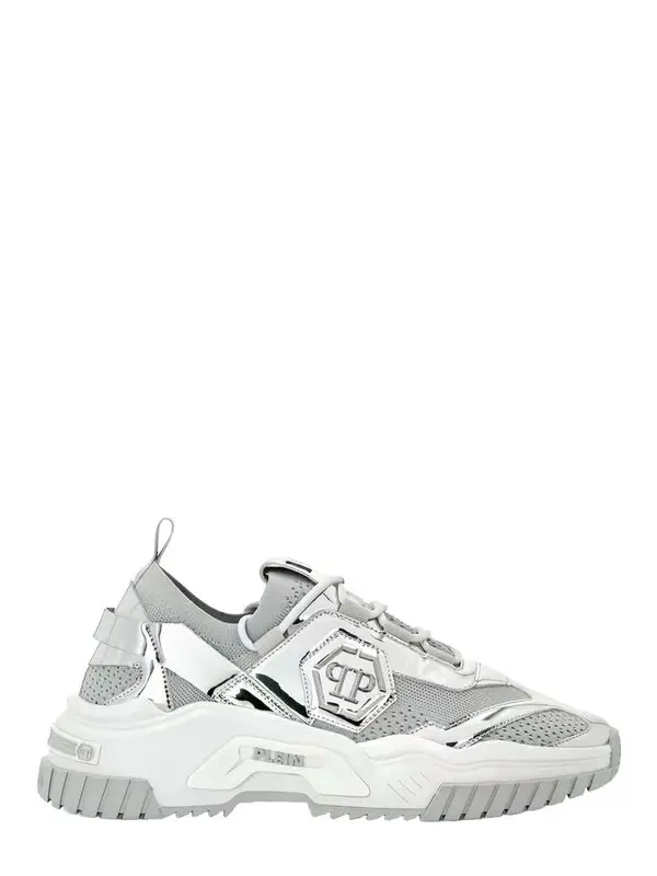 Philipp Plein Predator Plaque Sneakers - Silver