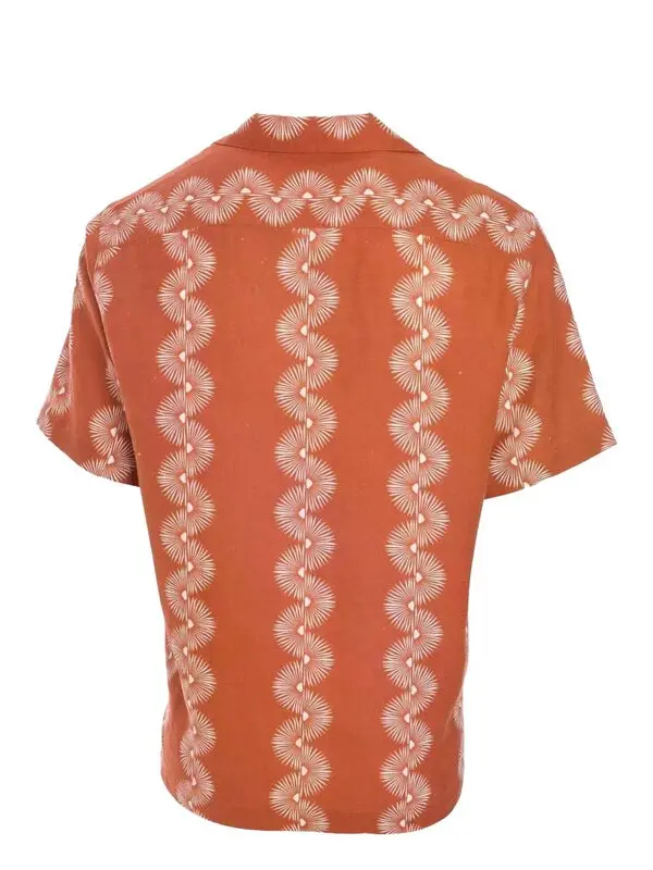 Frescobol Carioca Copa Geo Wave Print Shirt - Orange