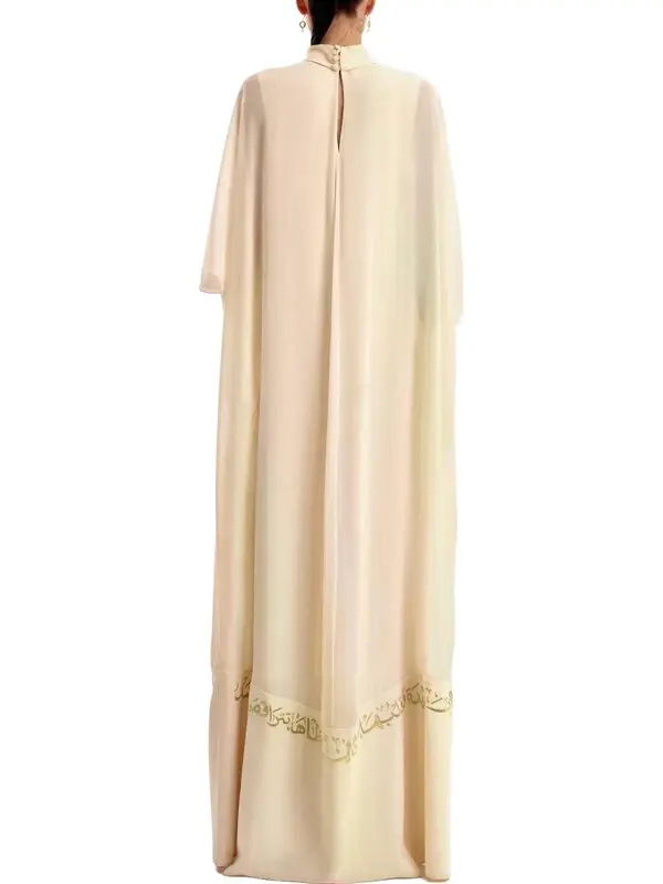 GEMY MAALOUF Calligraphy-embroidered Kaftan - Neutrals