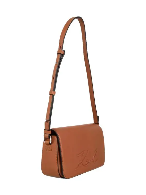 Karl Lagerfeld K/ville Logo Shoulder Bag - Brown