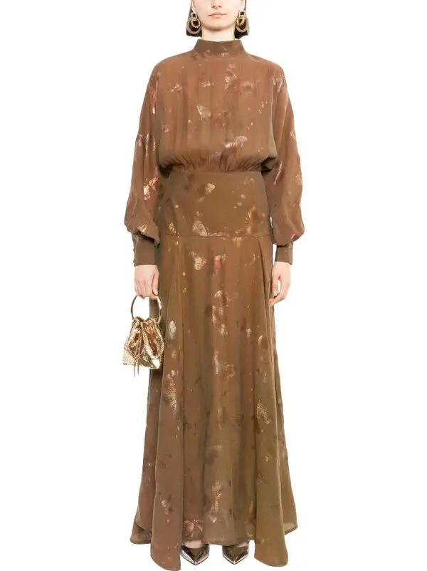 BLAKLACE Cedar Long Sleeve Maxi Dress - Brown