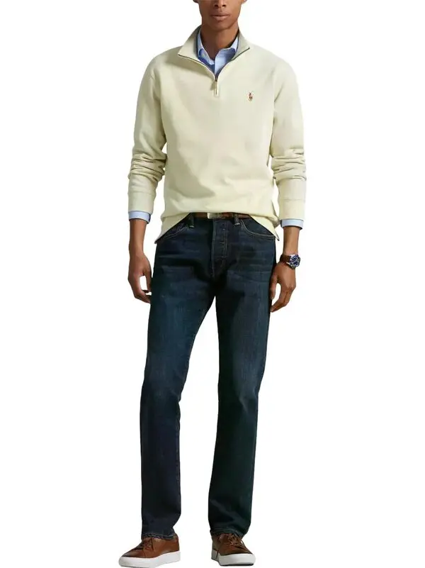 Polo Ralph Lauren Half-zip Sweater With Logo Embroidery - Neutrals
