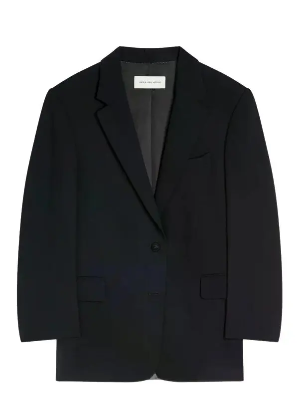Dries Van Noten Crêpe Oversized Blazer - Black
